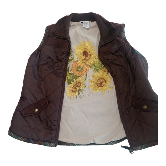 CAbi | Jackets & Coats | Cabi Brown Sunflower Vest Large | Poshmark